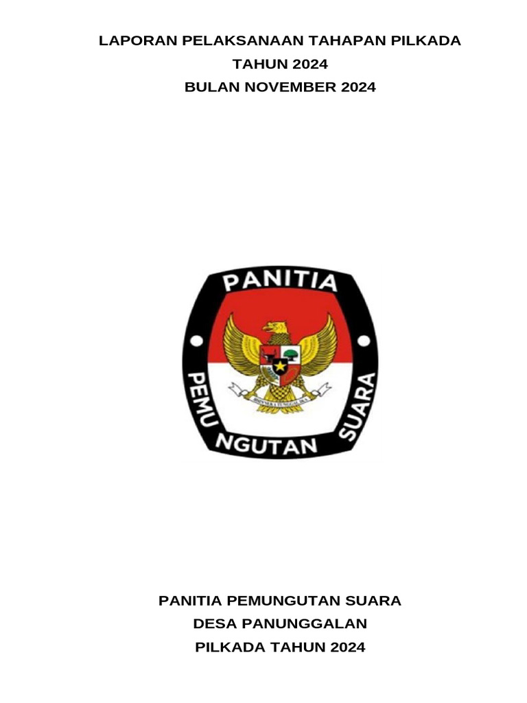 November Laporan Tahapan PPS Desa Panunggalan | PDF