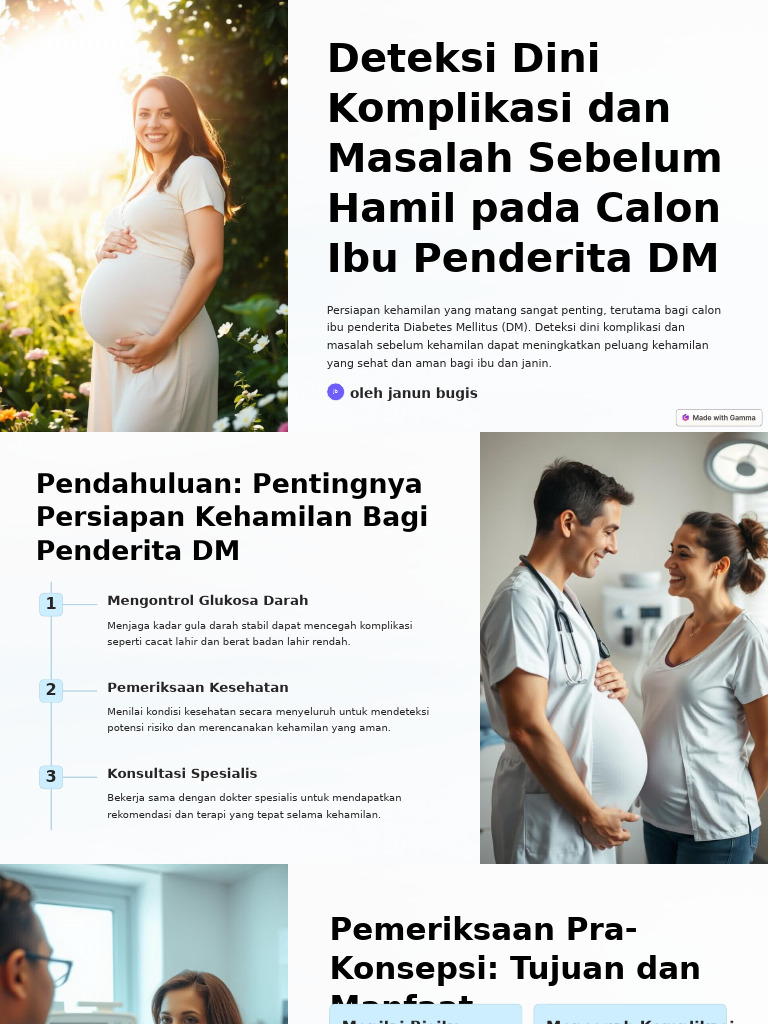 Deteksi Dini Komplikasi Kehamilan DM | PDF
