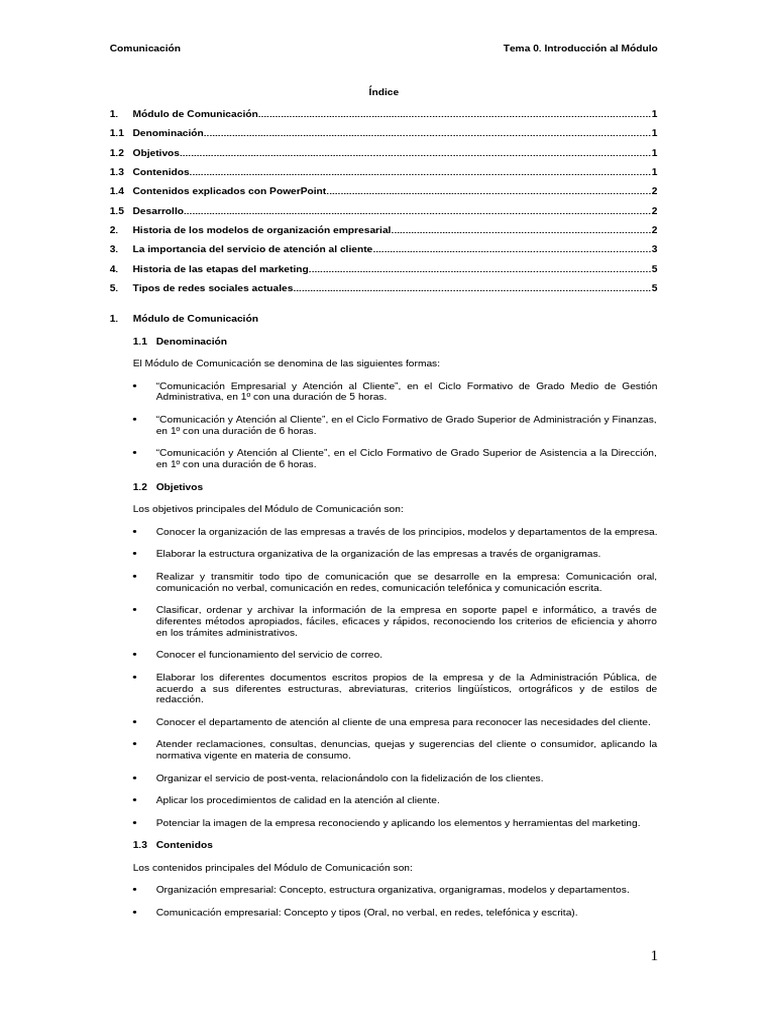 Tema 0. Introducción Al Módulo | PDF | Marketing | Calidad (comercial)