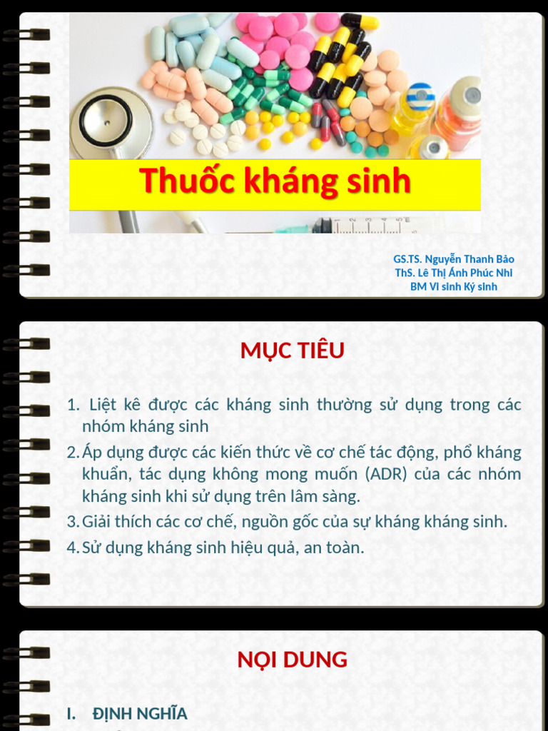 THUỐC KHÁNG SINH Y1 | PDF