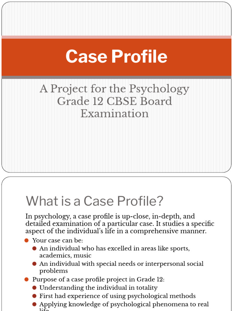 Case Profile(1) | PDF | Psychology | Liberal Arts Education