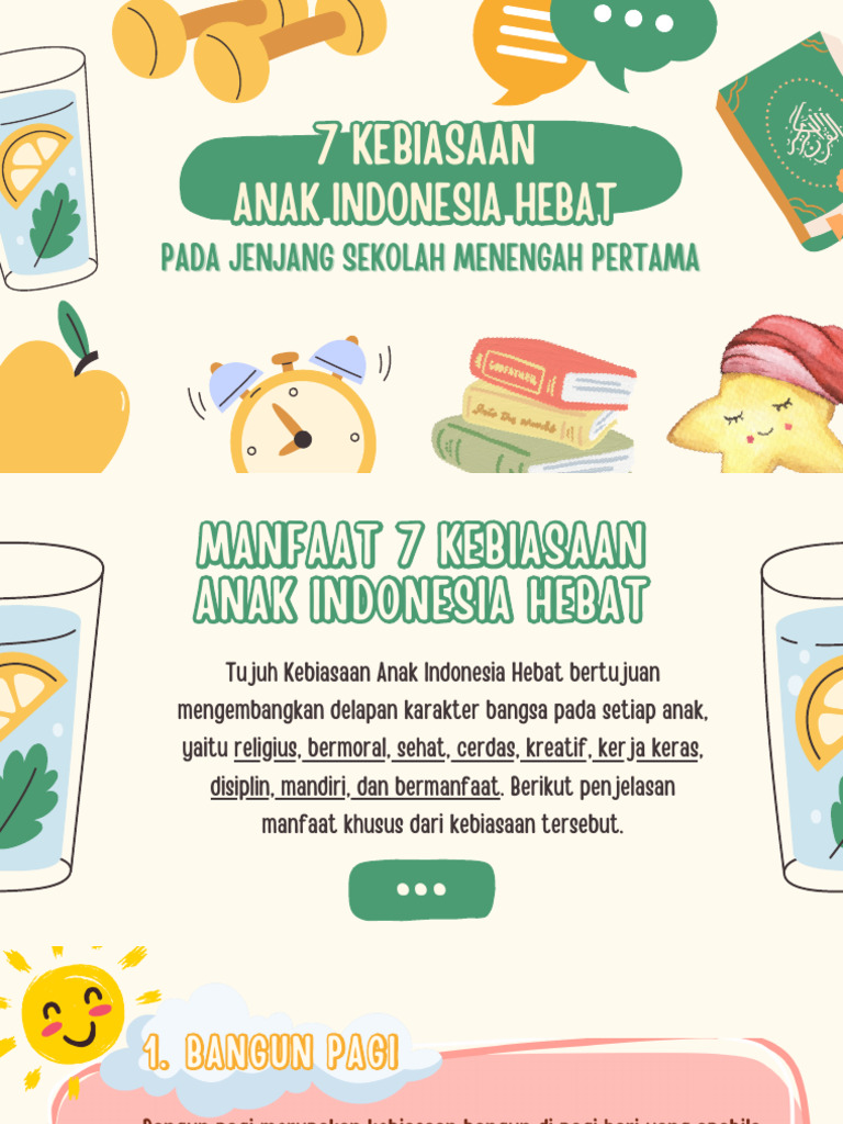 Let's Learn About Healthy Habits Educational Presentation in Yellow and ...