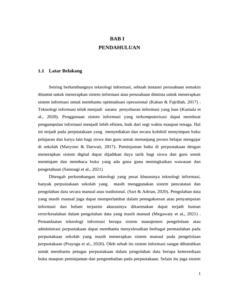 Bab I Pendahuluan Impelementasi Metodologi Web Development Life Cycle Untuk Membangun Sistem ...
