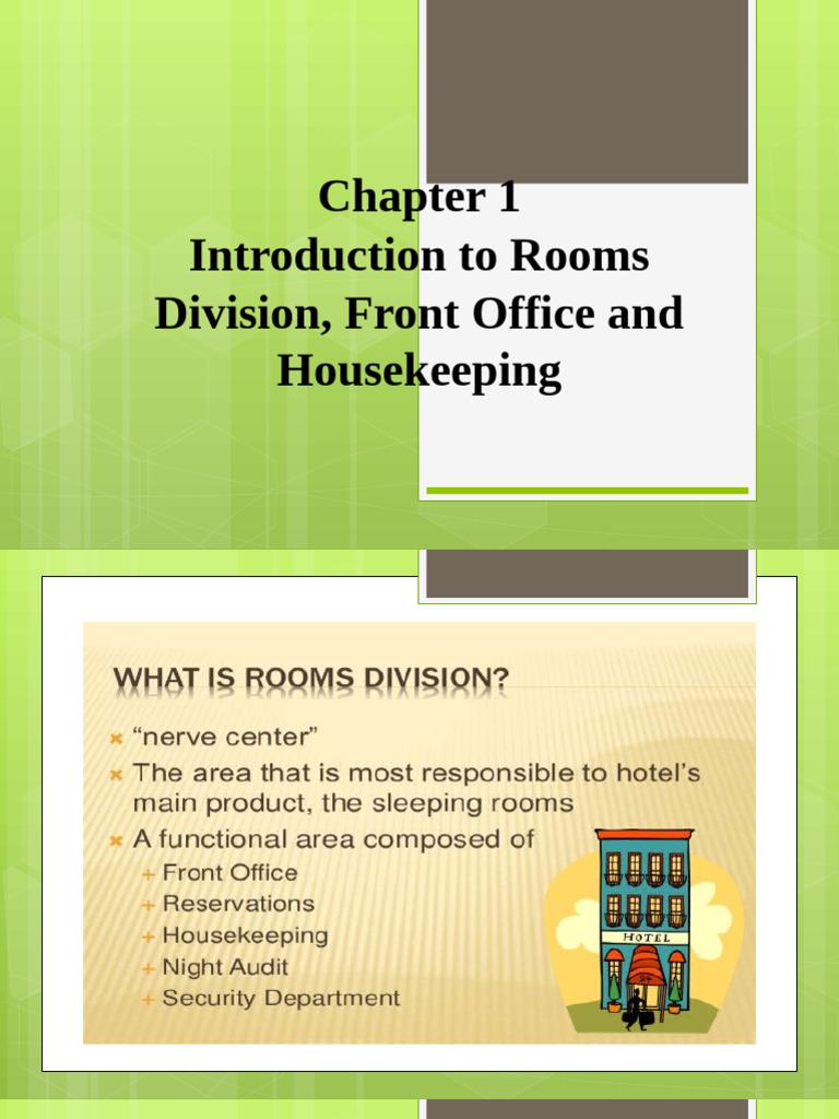 Chapter 1 Rooms Division | PDF