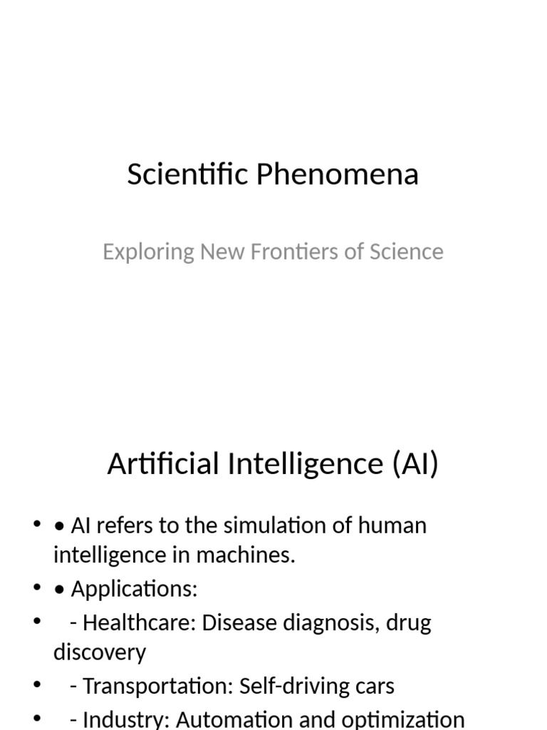 Scientific Phenomena Presentation | PDF