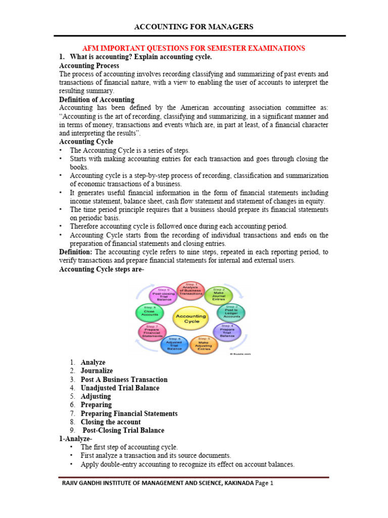 AFM IMPORTANT QUESTIONS FOR SEMESTER EXAMINATIONS | PDF | Debits And ...