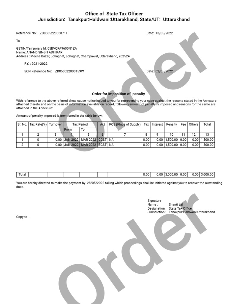 GP Order ZD050522003871T 20220513024525 | PDF | Payments | Public Finance
