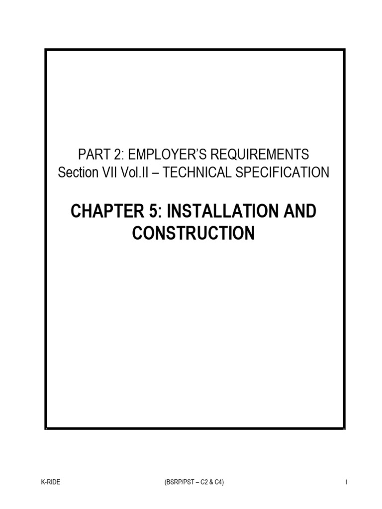 K-RIDE Installation & Construction Specs | PDF | Electrical Substation ...