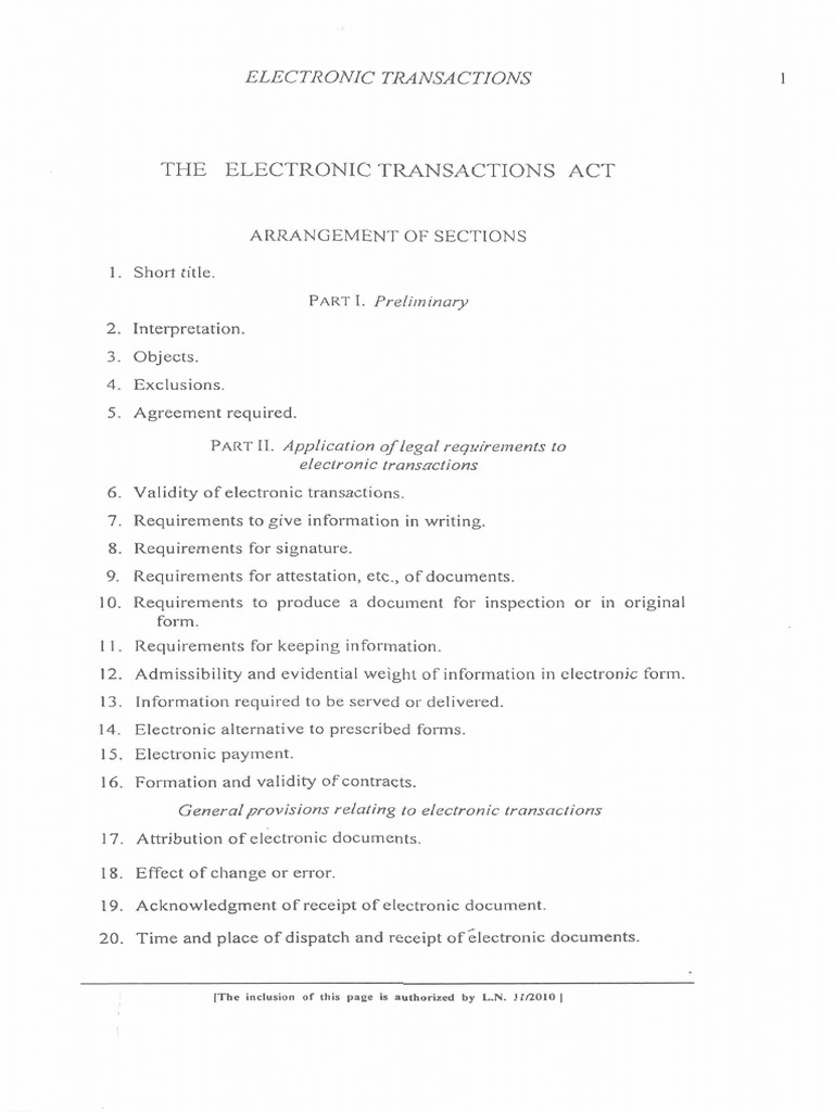 Electronic Transactions Guide | PDF | Private Law