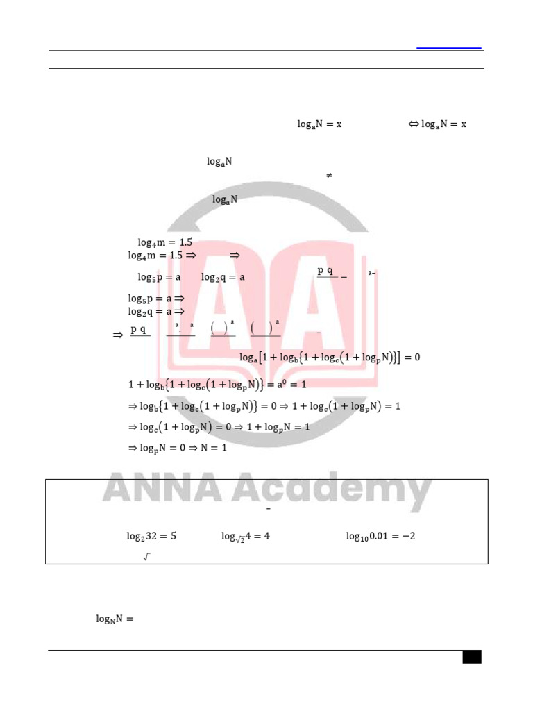 Logarithm | PDF | Exponentiation | Logarithm