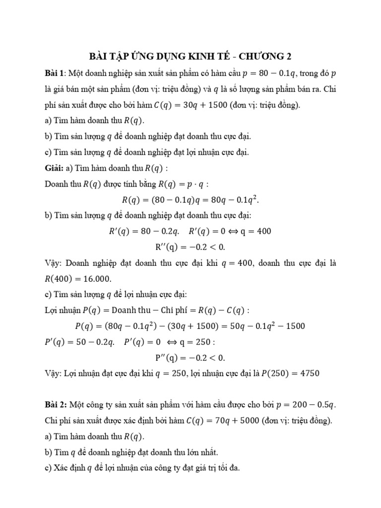ứng dụng đh trong bt kte-hs 1 biến-chương 2 | PDF