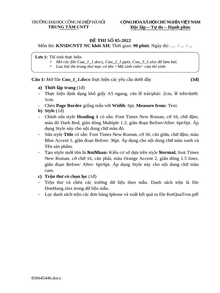 Dethi NC-XH 2022-05 | PDF