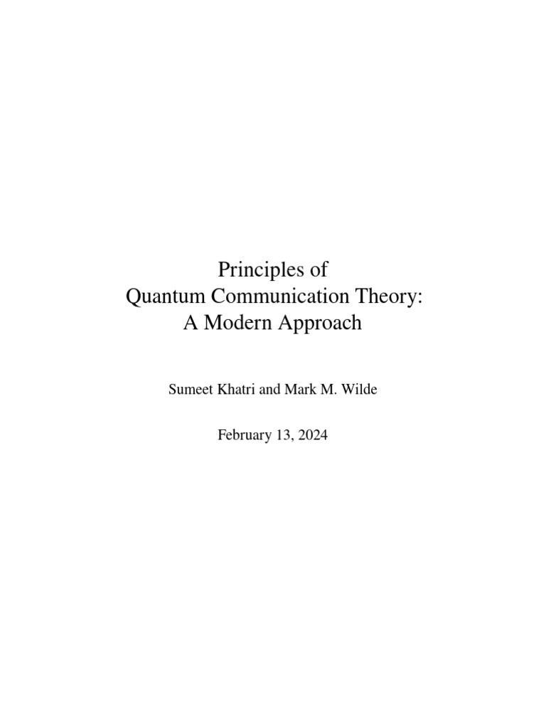 Quantum Communication | PDF | Quantum Entanglement | Mathematics