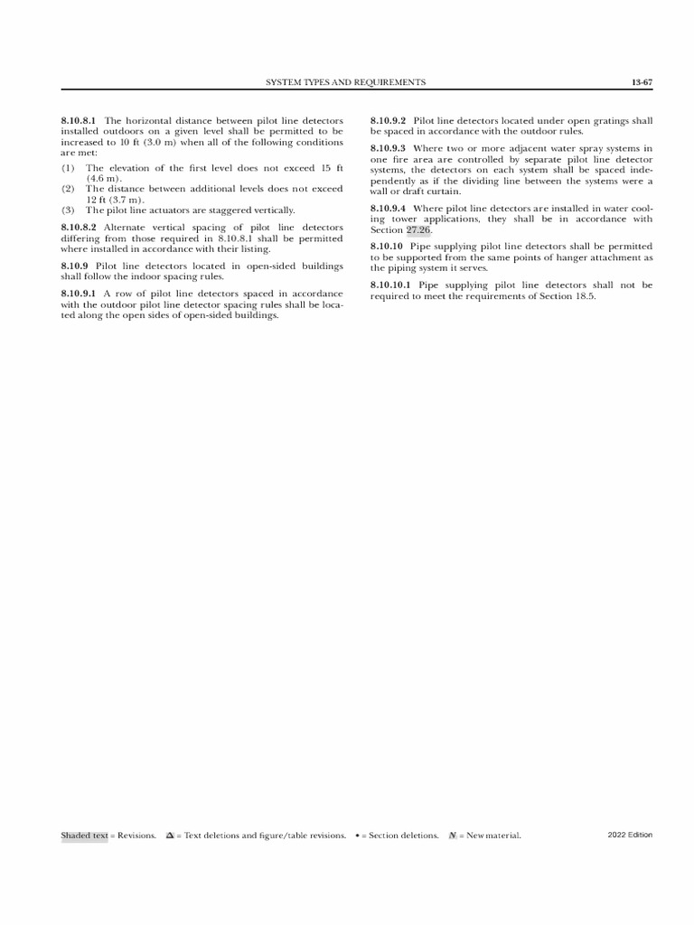 Pilot Line Detector Spacing Guidelines | PDF