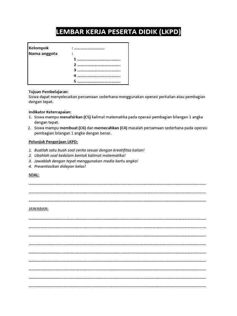 LKPD MTK-Ismanep, S.Pd | PDF