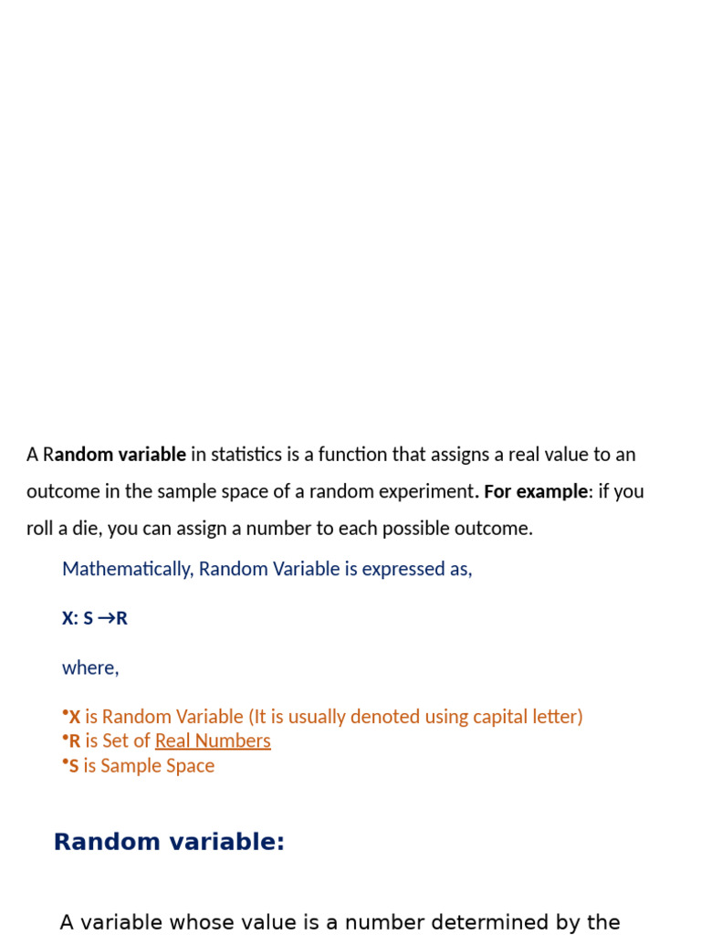 Random variables | PDF | Probability Distribution | Random Variable