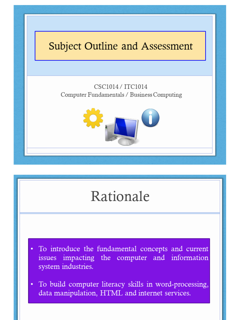 [0] Chap0-Subject Outline and Assessment | PDF | World Wide Web | Internet & Web