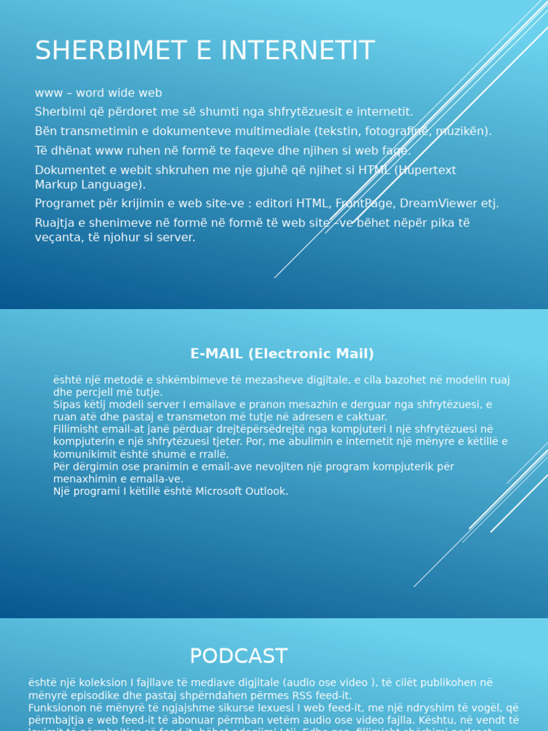 Sherbimet e Internetit | PDF