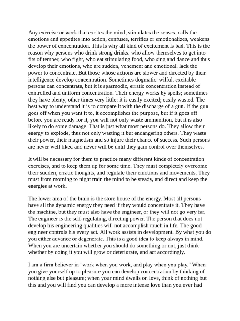 The Power of Concentration Part8 | PDF | Breathing | Exhalation