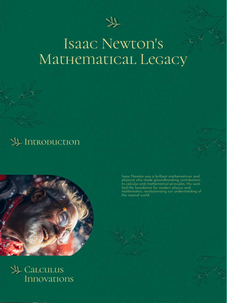 Wepik Isaac Newtons Mathematical Legacy 20240630115012EXJE | PDF