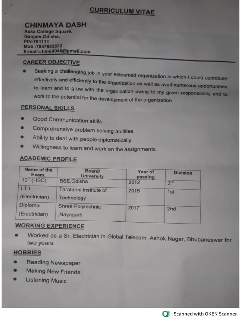 Bio Data Pdf
