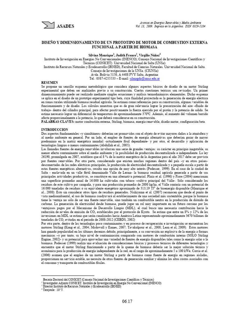 Tema6-5-Diseño Stirling | PDF | Pistón | Motores