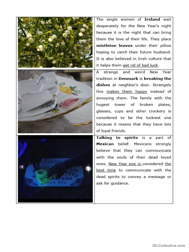 Weird New Year Traditions Worldwide | PDF