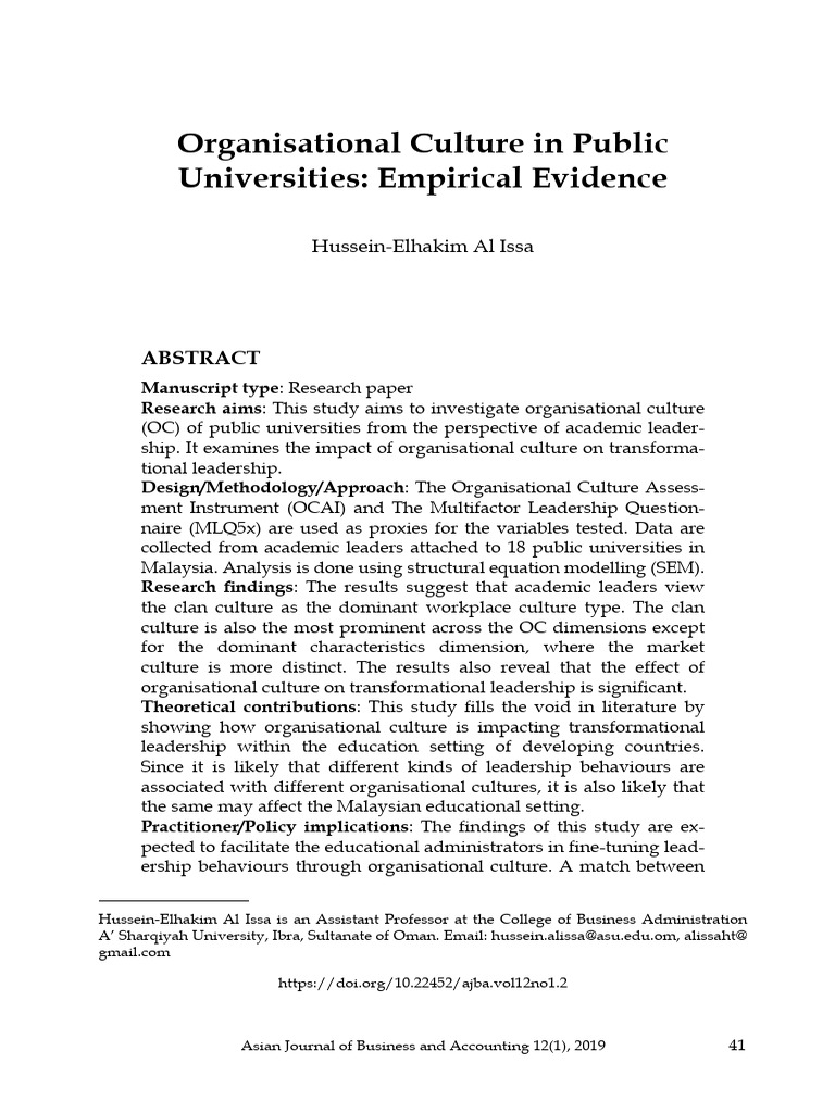 10118 | PDF | Organizational Culture | Sampling (Statistics)