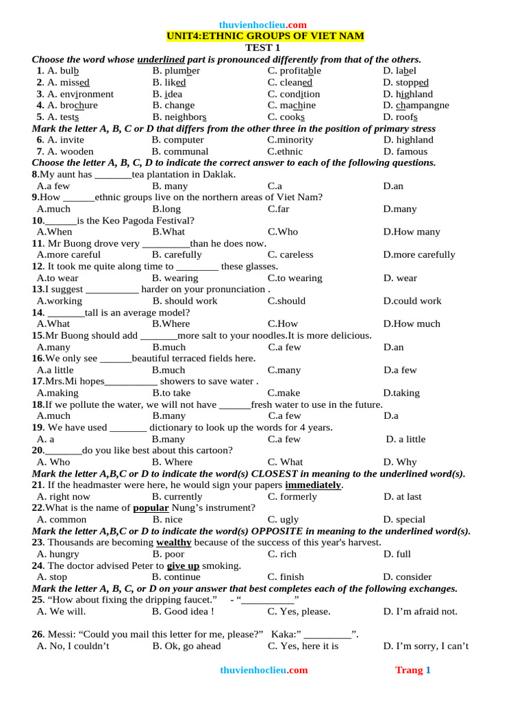 Bai Tap Bo Tro Anh 8 Unit 4 | PDF | Mount Everest | Mountaineering