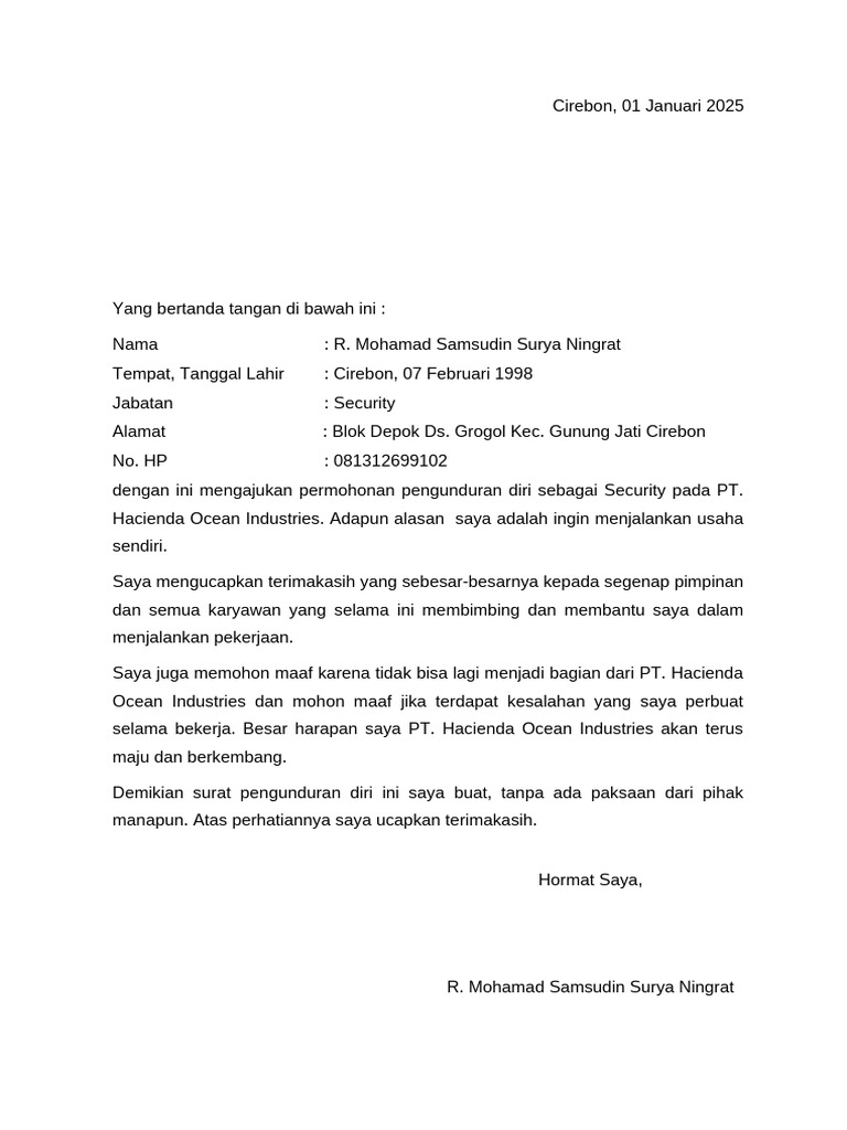 Surat Risen Surya Ok | PDF