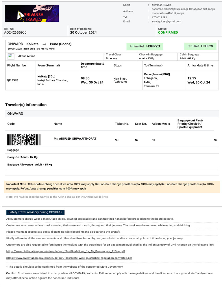 ankush | PDF | Airlines | Transport