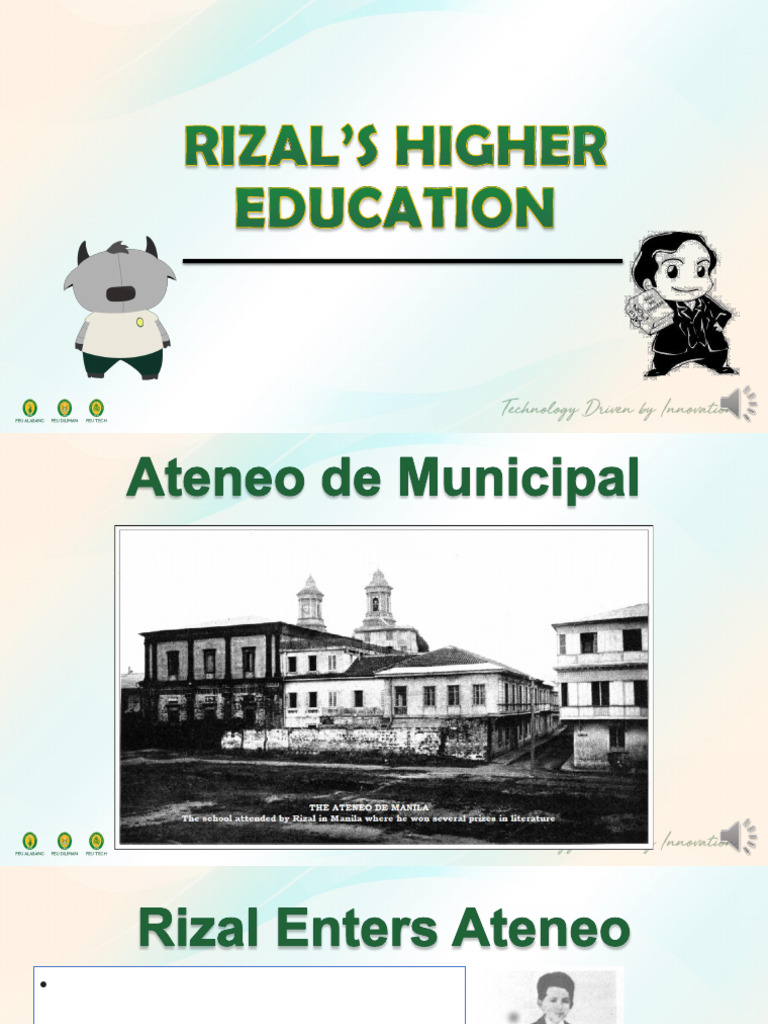 (M3S2-POWERPOINT) Rizal's Higher Education - Ateneo and UST | PDF ...