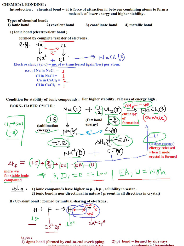Chemical Bonding-1 | PDF