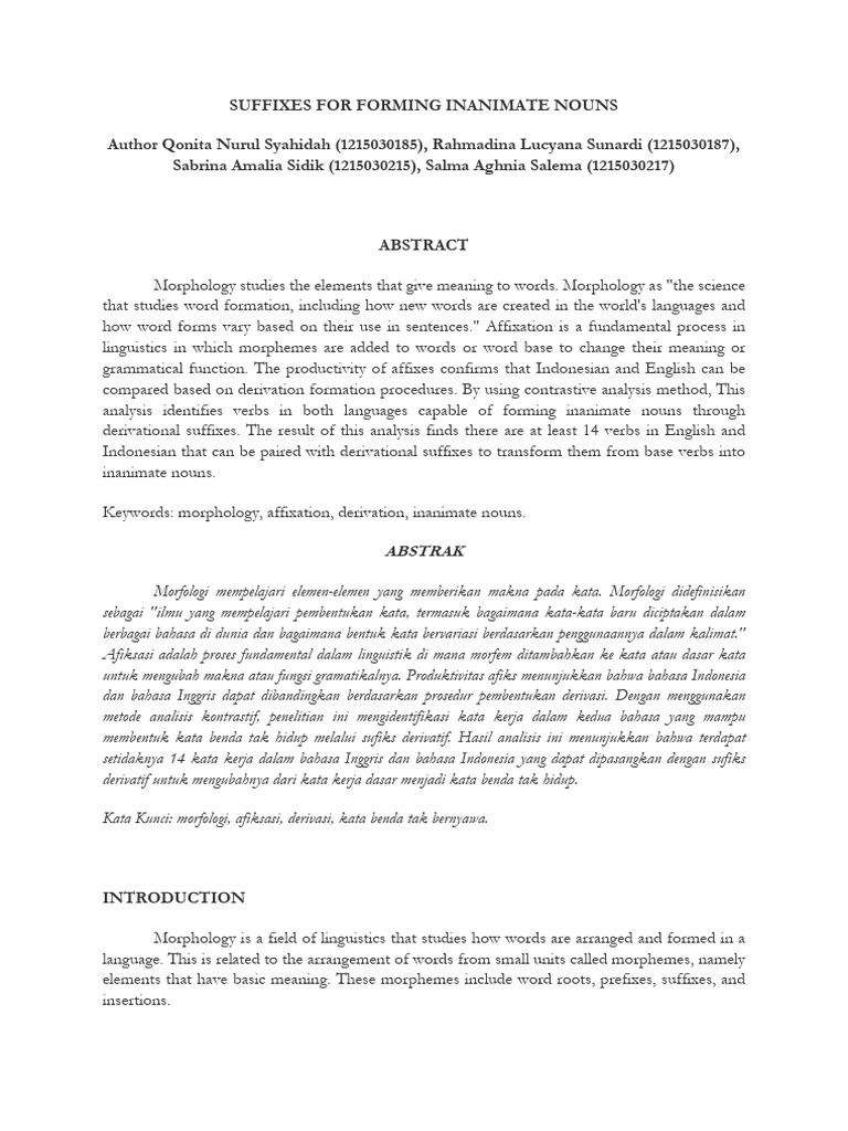 UAS Comparative Linguistics (Qonita Nurul S. - Rahmadina Luscyana S ...