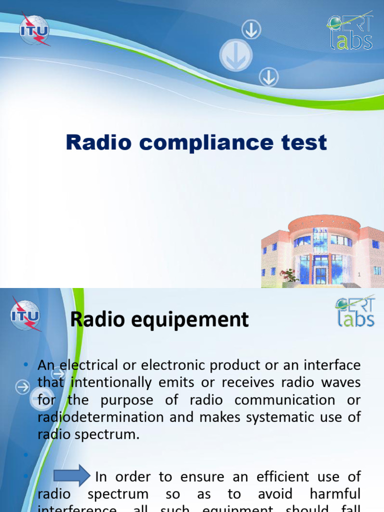 Radio Compliance Tests Presentation 03 06 2016 | PDF | Radio | Antenna ...