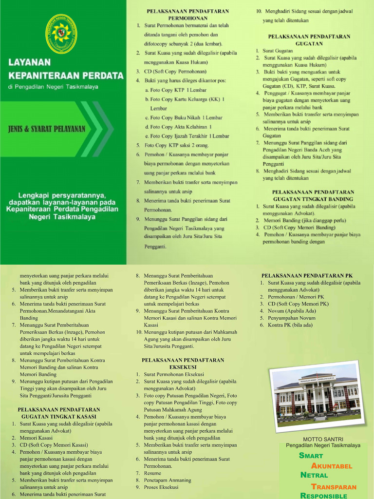 2. BROSUR LAYANAN KEPANITERAAN PERDATA | PDF