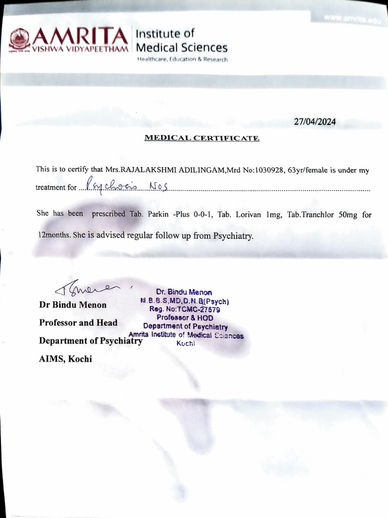 Doctor Certificate | PDF