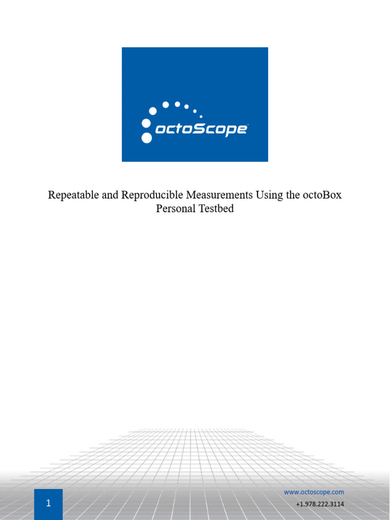 Octoscope WP Repeatable Reproducible Measurement 201804 | PDF | Antenna ...