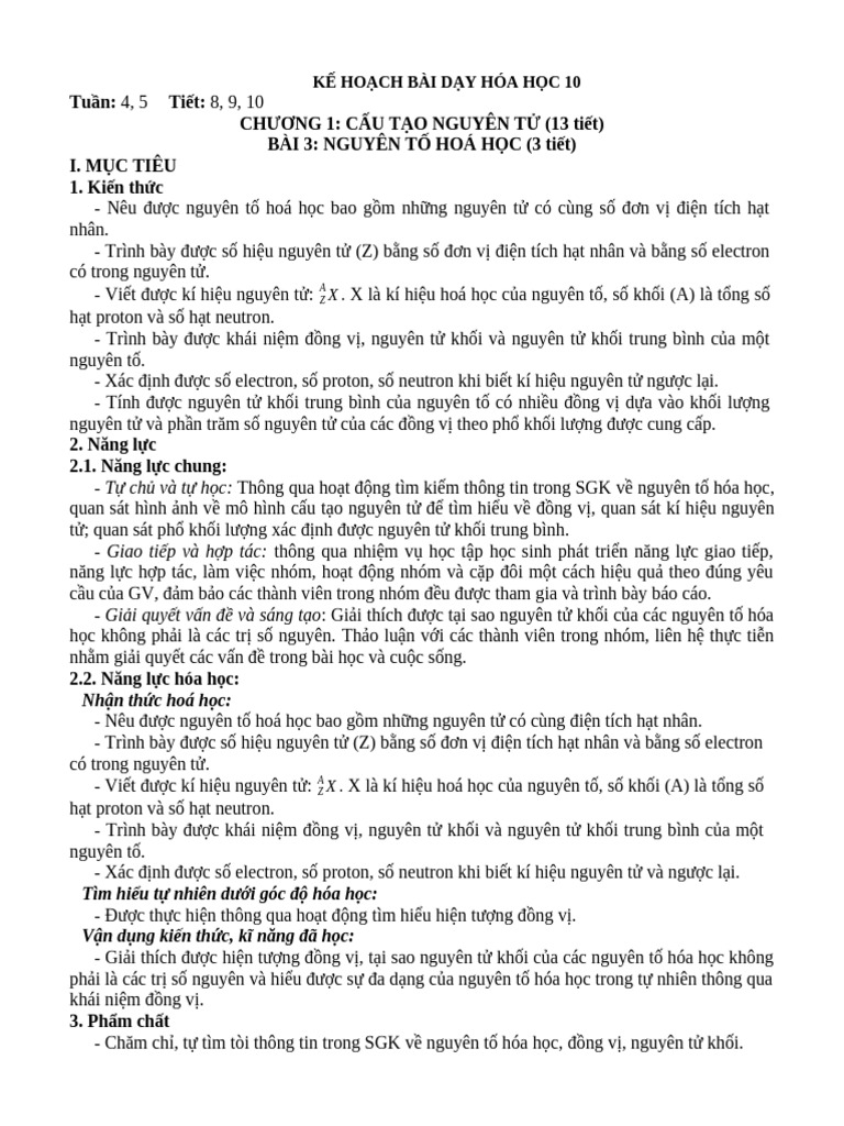 Bài 3 - Hóa 10 - CTST | PDF