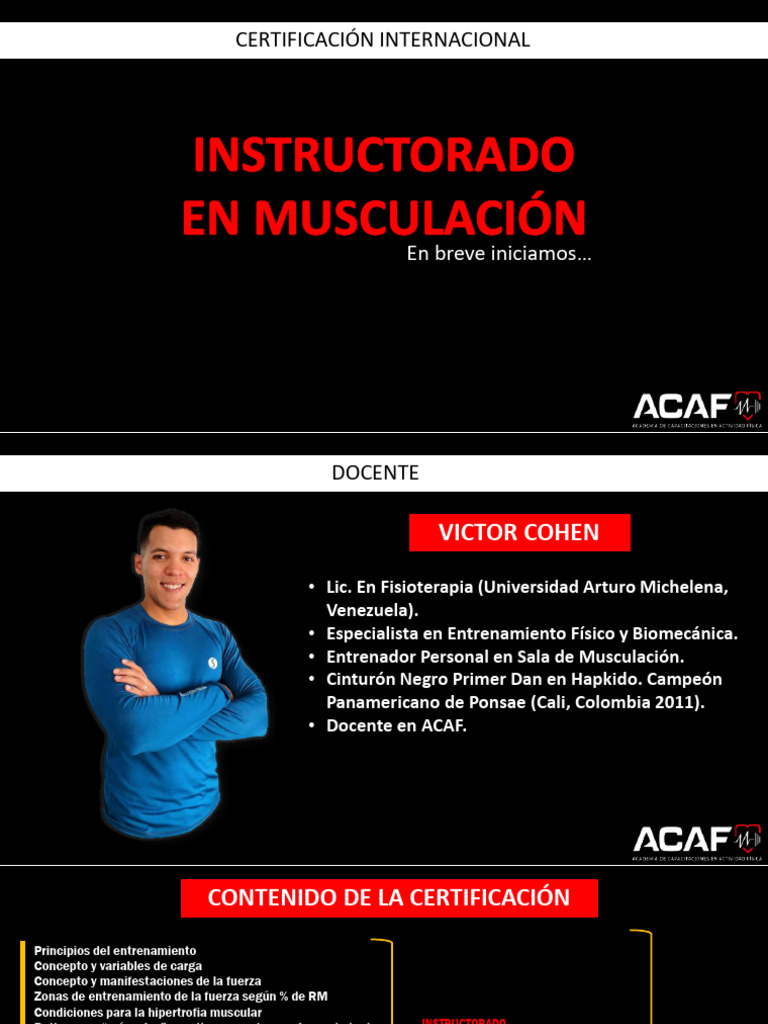MODULO 1 - Instruc. Musculación 2024 - 102001 | PDF | Metabolismo ...