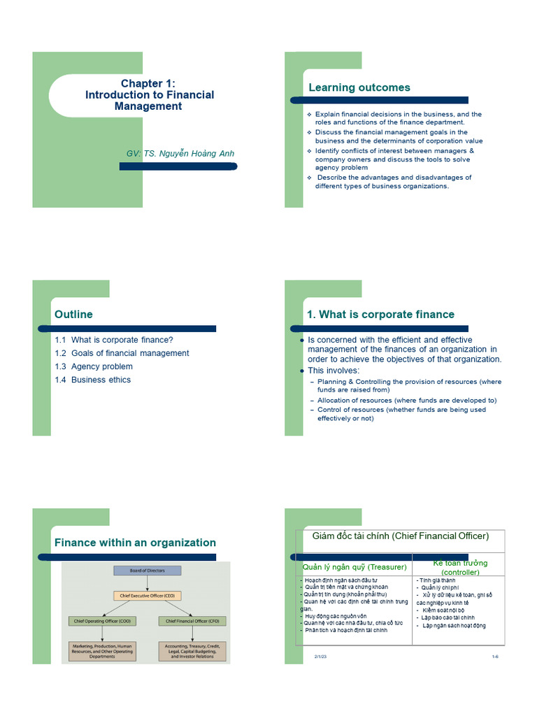 Slide - QTTC - Chap 1 - Overview of Corporate Finance - EngVer | PDF | Stocks | Bonds (Finance)