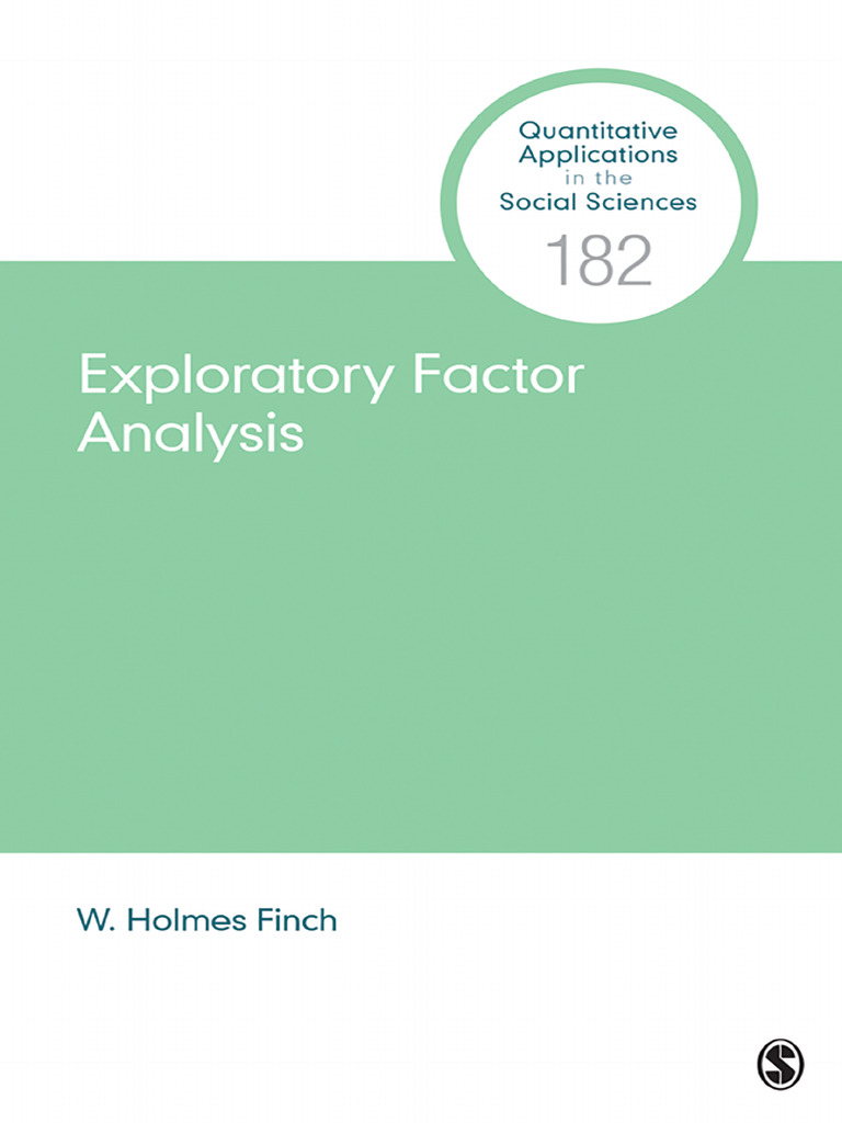 Exploratory Factor Analysis (W. Holmes Finch) (Z-Library) | PDF | Factor Analysis | Statistical ...