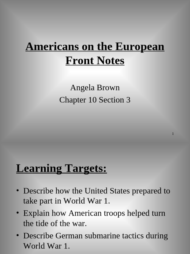 10 3 Americans On The European Front Notes | PDF | American ...