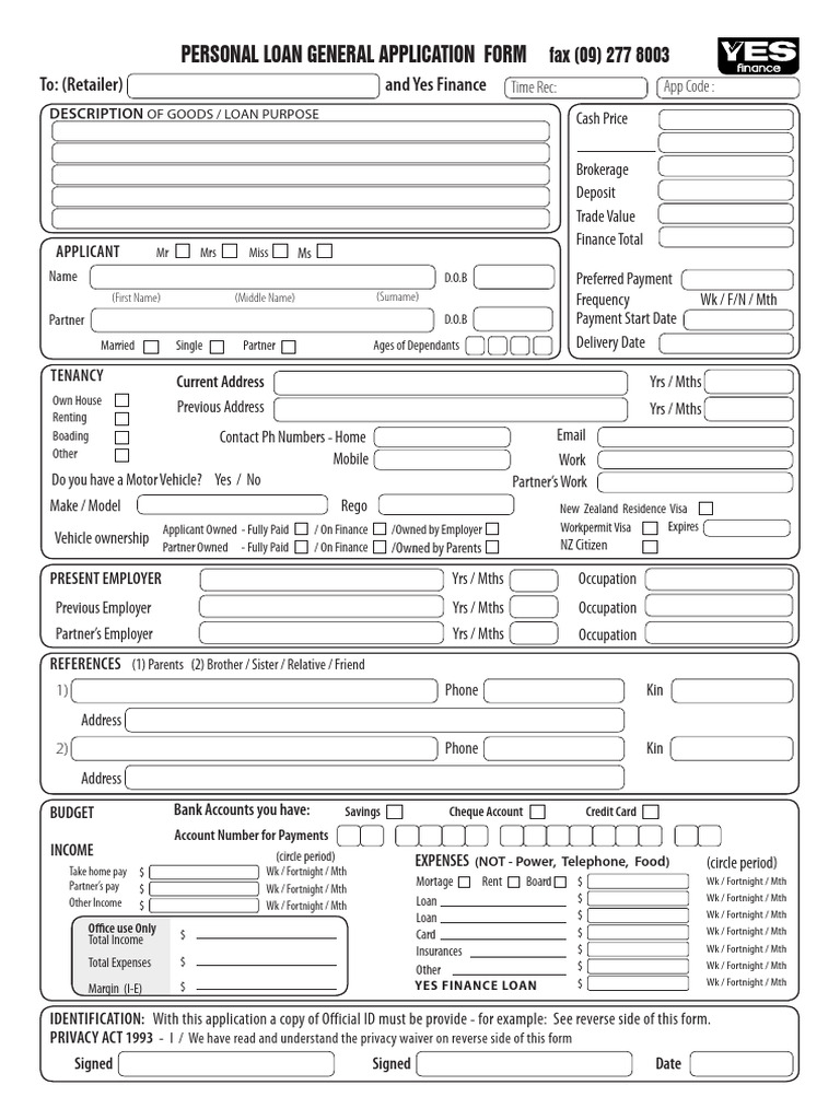 Personal Loan Application Guide | PDF | Identity Document | Payments