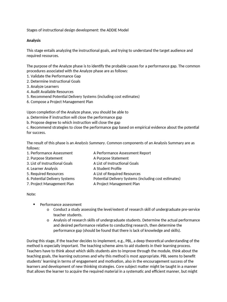 Stages of Instructional Design Development | PDF | Learning ...