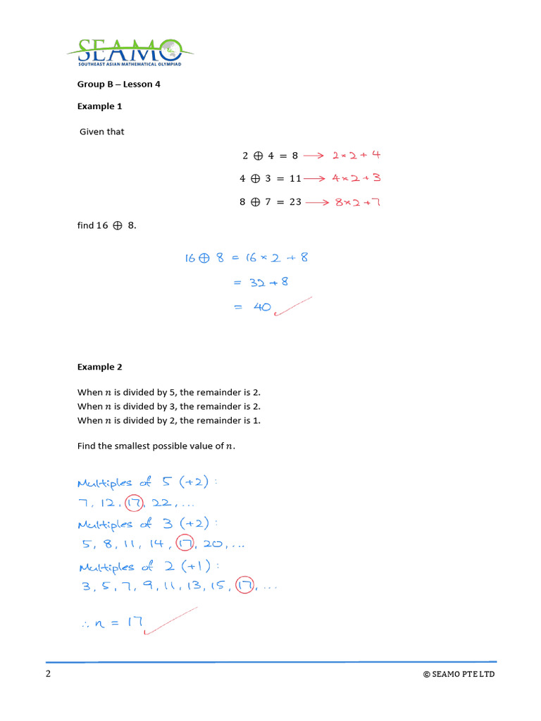SEAMOX Lesson 4 答案 | PDF