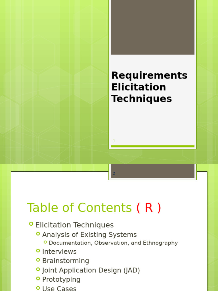 4 ElicitationTechniques | PDF | Brainstorming | Interview