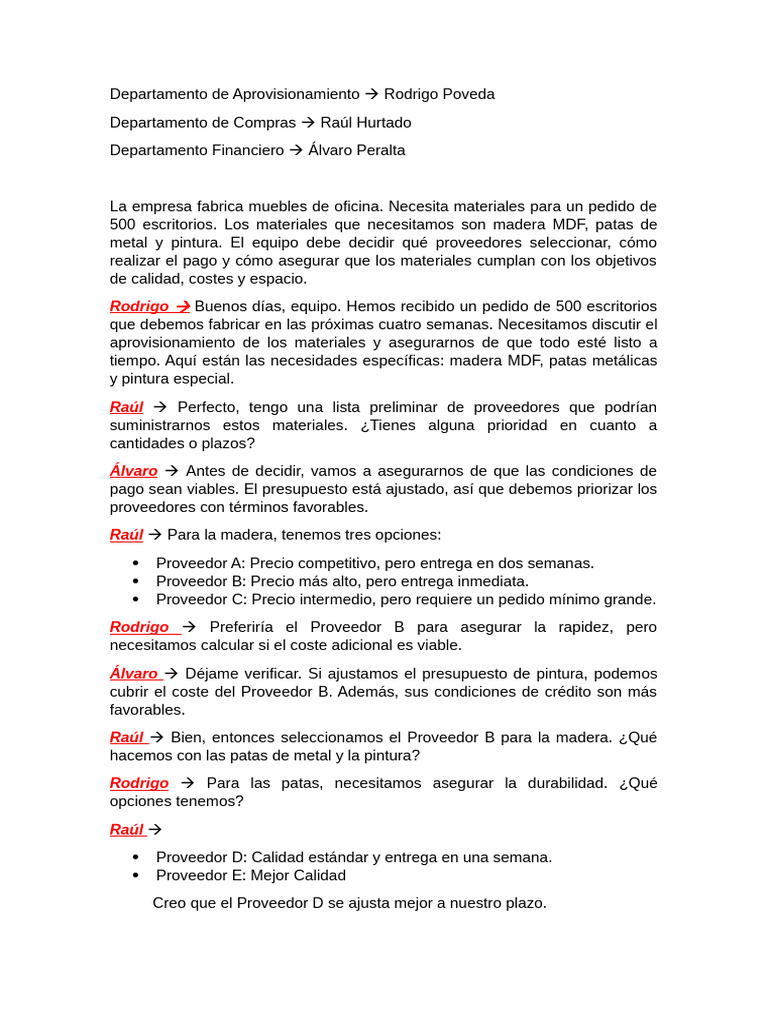Prueba Practica Aprovisionamiento - Raul, Rodrigo y Alvaro Peralta | PDF | Presupuesto | Obtención