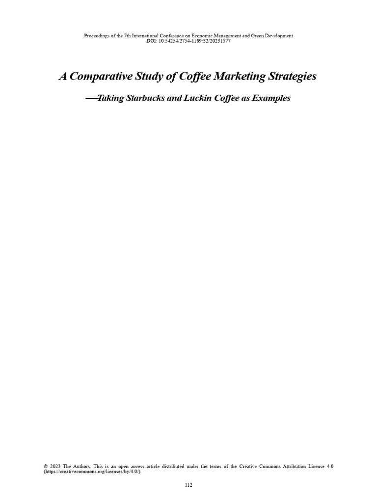 A Comparative Study of Coffee Marketing Strategies | PDF | Brand ...