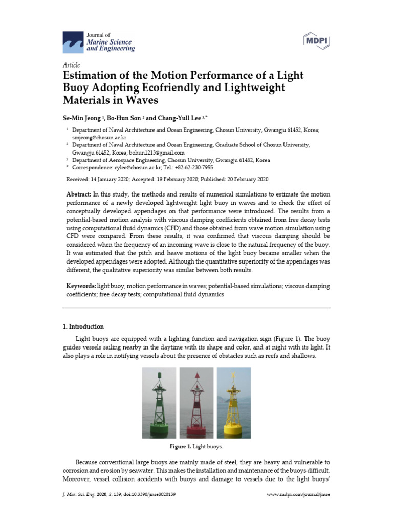 Estimation of The Motion Performance of A Light Bu | PDF | Damping ...